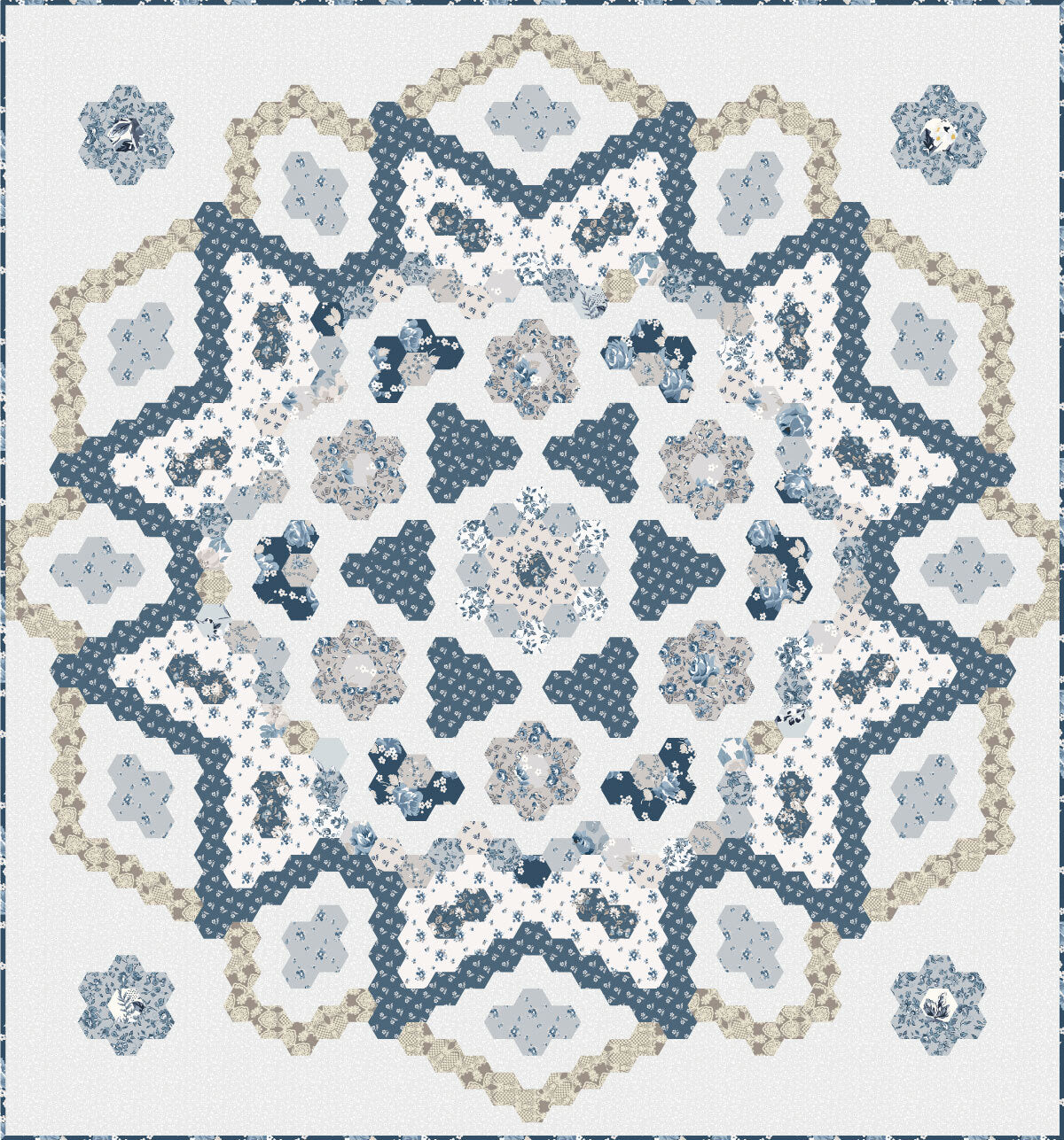 Forget Me Not Quilt Pattern – Patchwork with Busyfingers