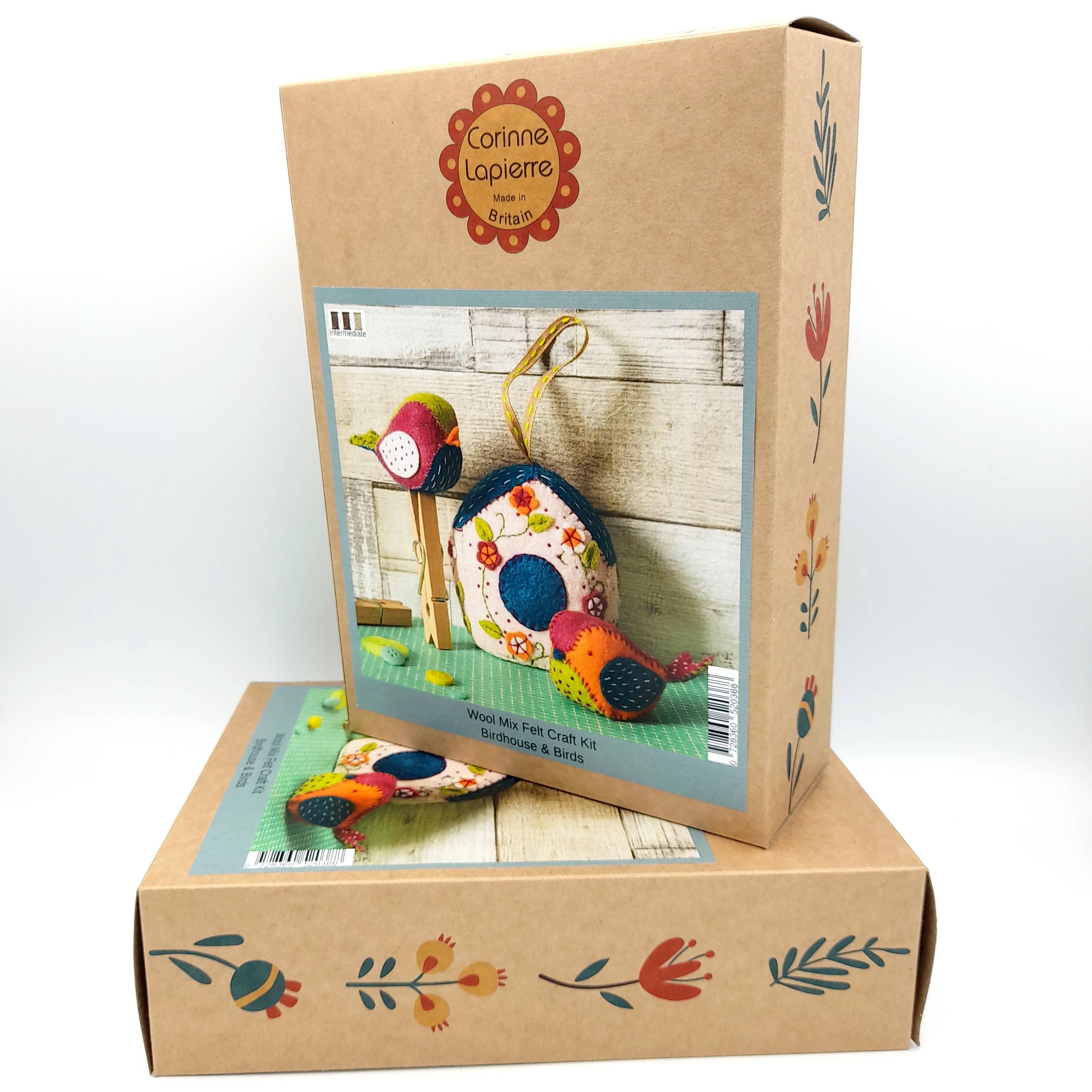 Birdhouse & Two Birds Felt Craft Kit - Blossom Covered
