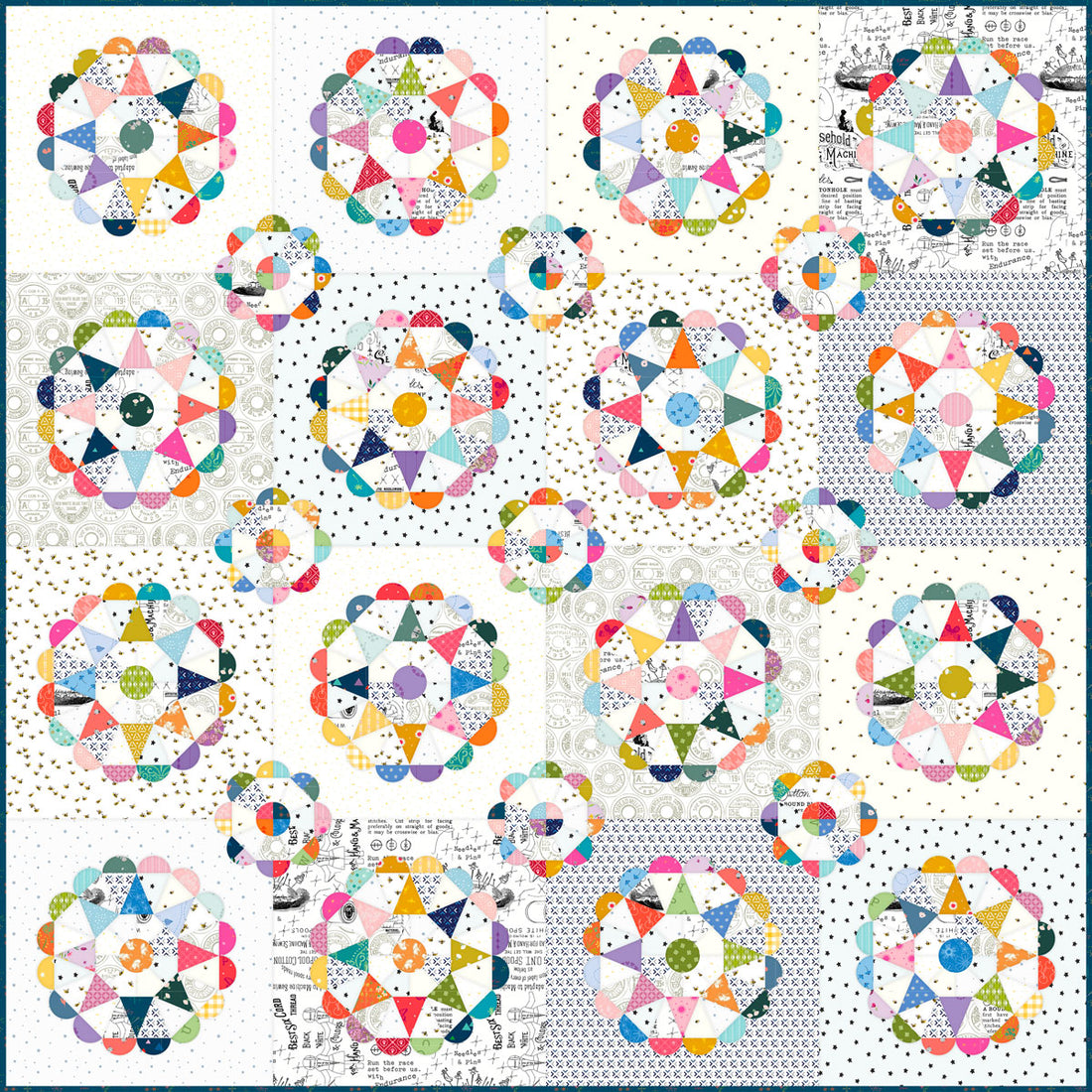 Compass Quilt Pattern – Patchwork with Busyfingers