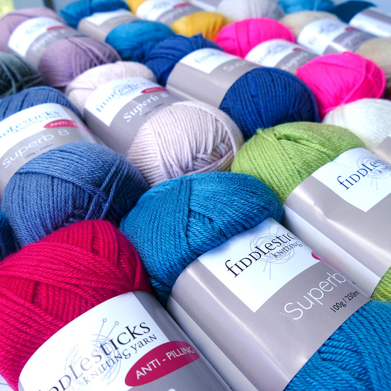 Fiddlesticks Superb 8 Yarn – Patchwork with Busyfingers
