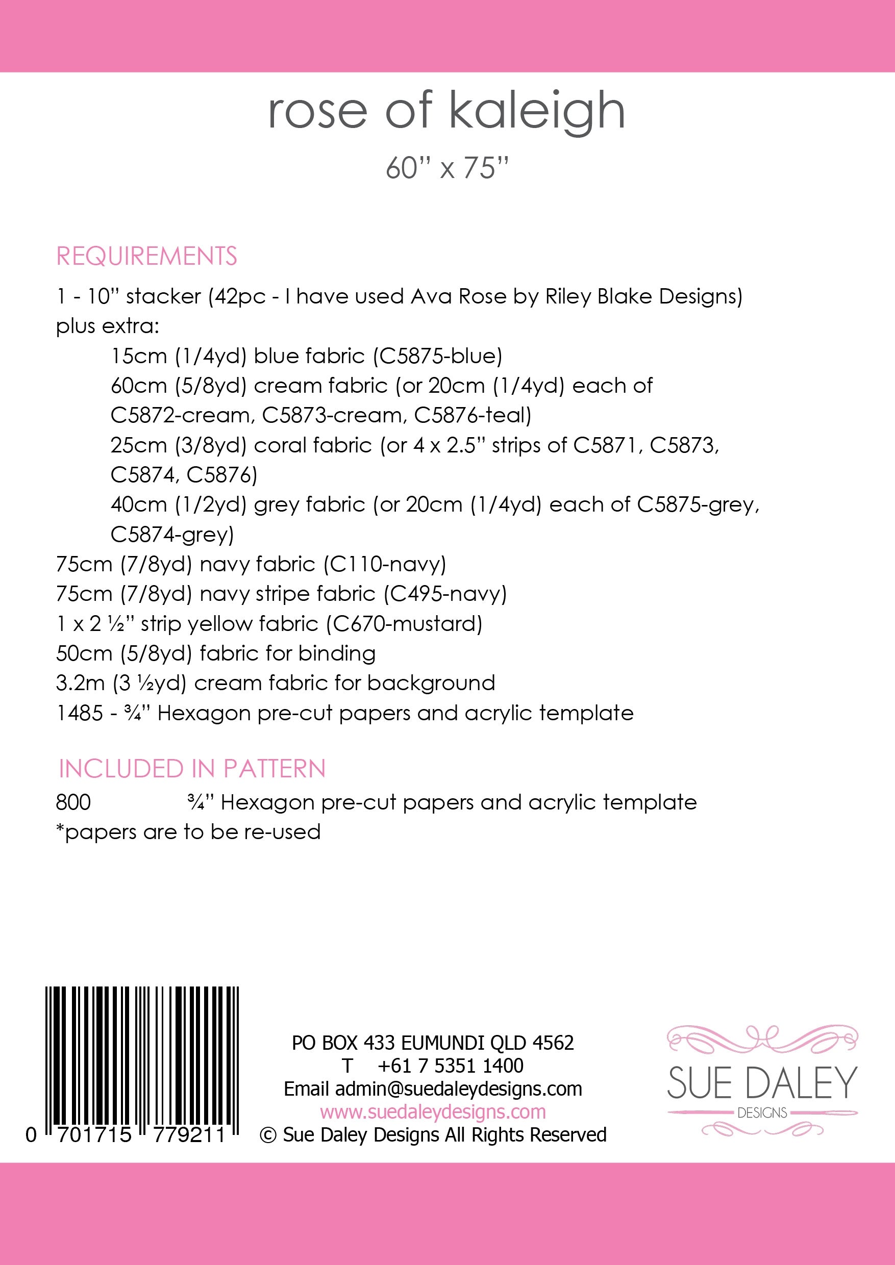 Rose of Kaleigh Quilt Pattern – Patchwork with Busyfingers